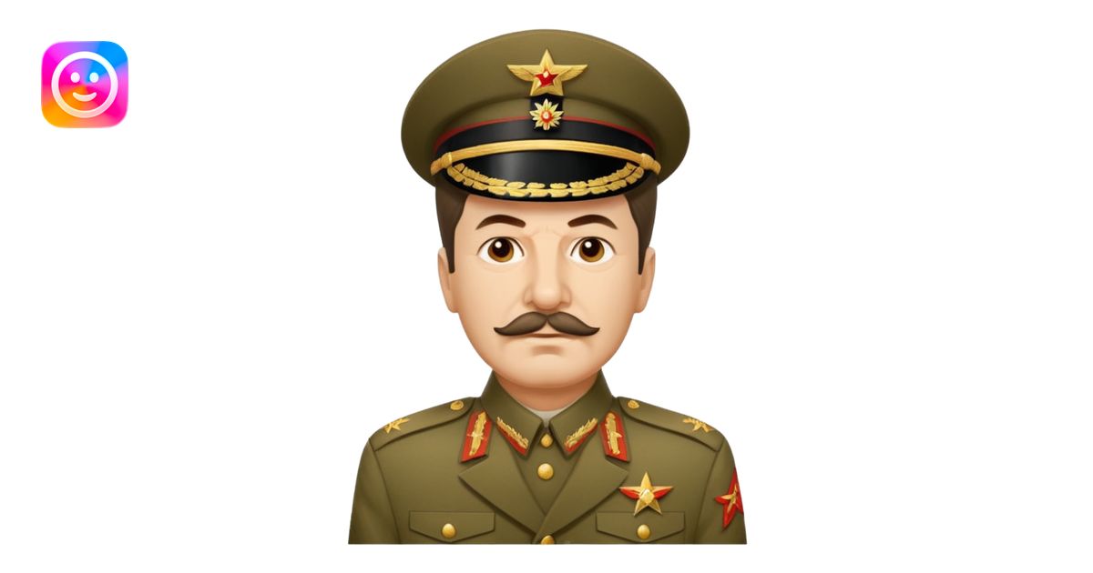 Joseph Stalin, simplified iconic style, no text, neutral expression ...