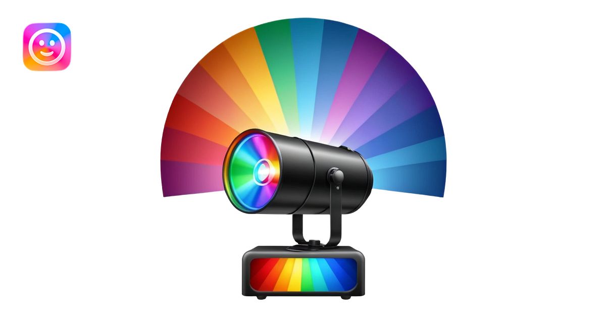 colorfull Stage light projector emoji | AI Emoji Generator