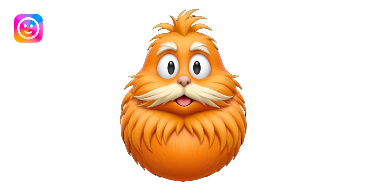 The Lorax with penis and testicle realistic emoji | AI Emoji Generator
