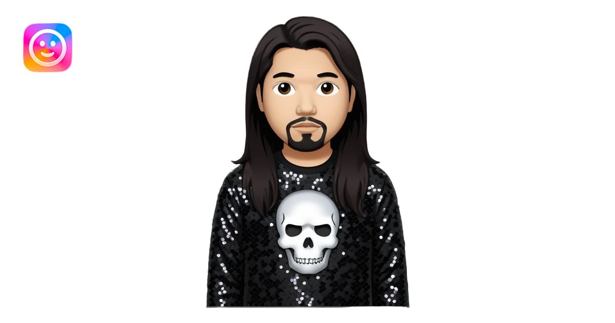 Chi Cheng from Deftones with long dark brown hair, light skin, black ...