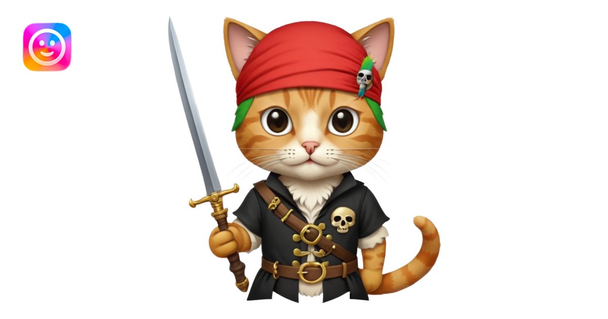 cat+pirates emoji | AI Emoji Generator