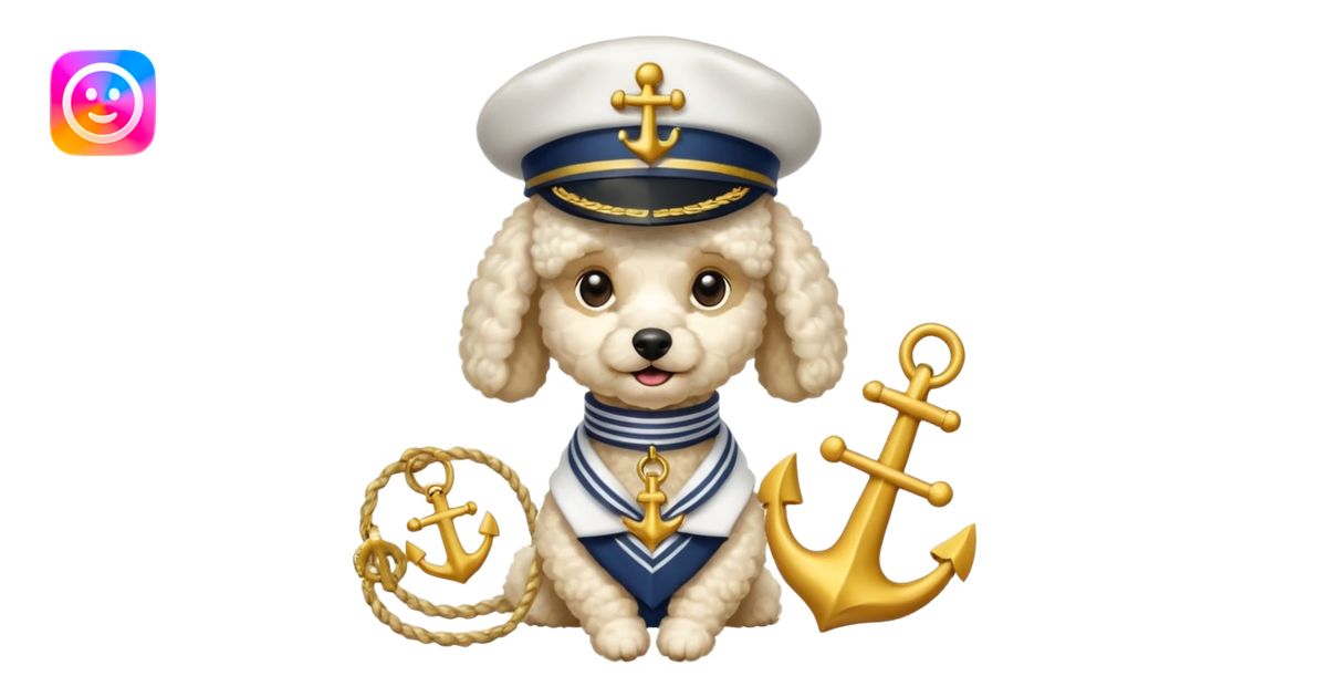 poodle with an anchor emoji | AI Emoji Generator