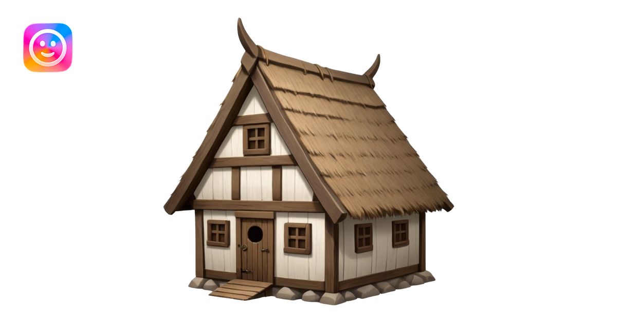 viking wooden building emoji | AI Emoji Generator
