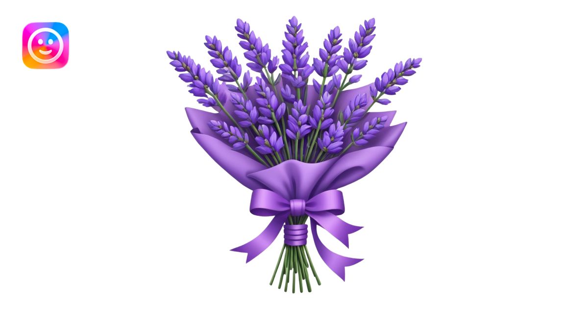 Lavender bouquet emoji | AI Emoji Generator