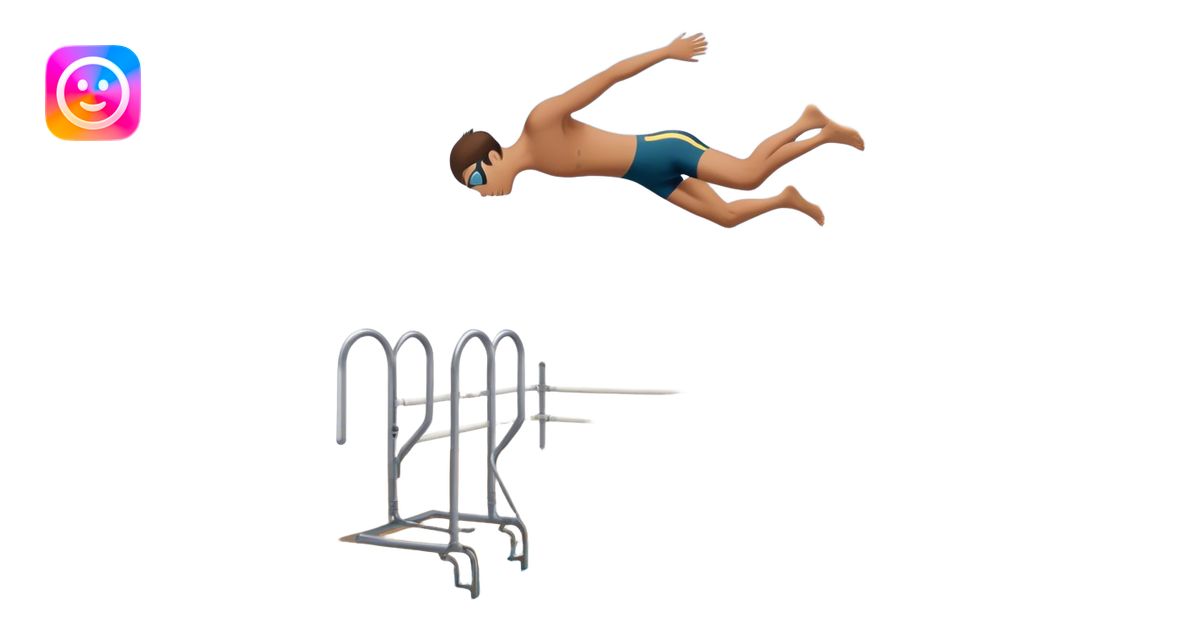 A diver mid-air after jumping off a head diving pool, Below him, a pool ...