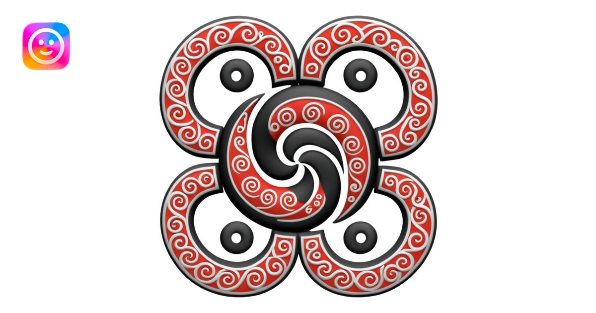 Unity Māori koru design at top emoji | AI Emoji Generator
