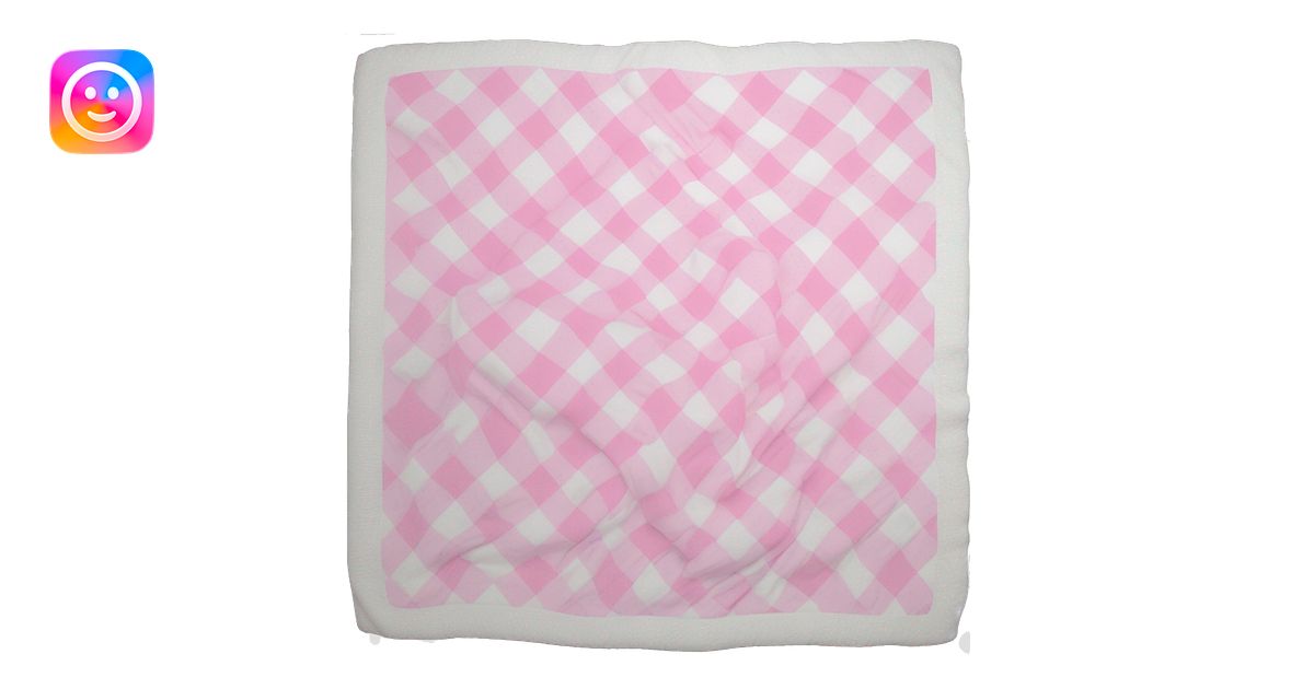Plad white and pink blanket folded emoji | AI Emoji Generator