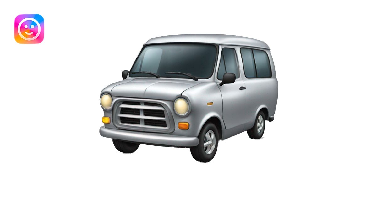 Silver mini van emoji | AI Emoji Generator