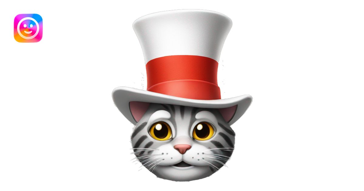 Cat in the hat emoji | AI Emoji Generator