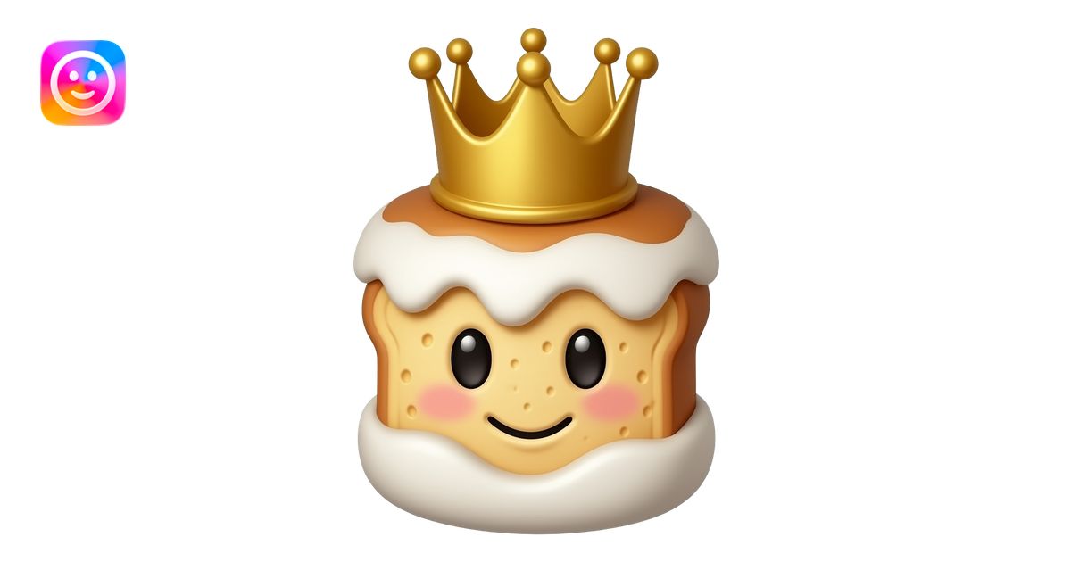 Toasted marshmallowe crown hat marshmallow!!! emoji | AI Emoji Generator