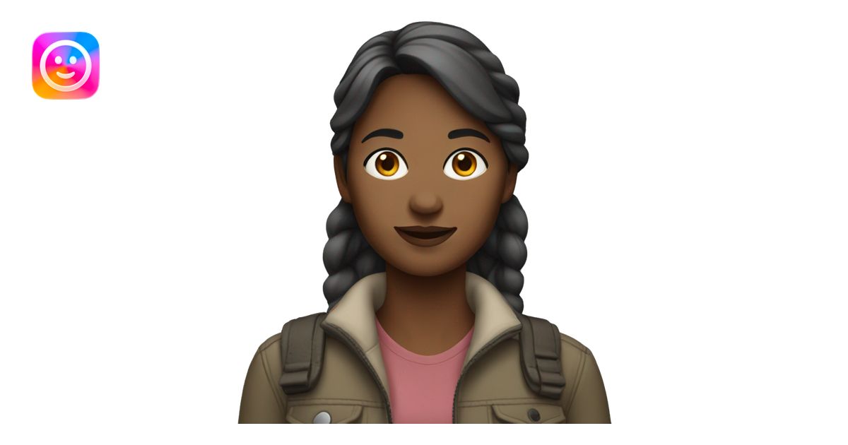 casual outdoor female portrait emoji | AI Emoji Generator