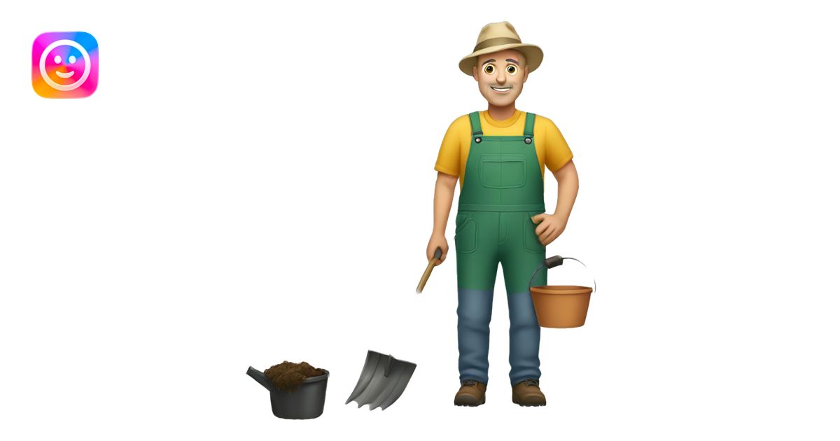 middle aged man gardener emoji | AI Emoji Generator