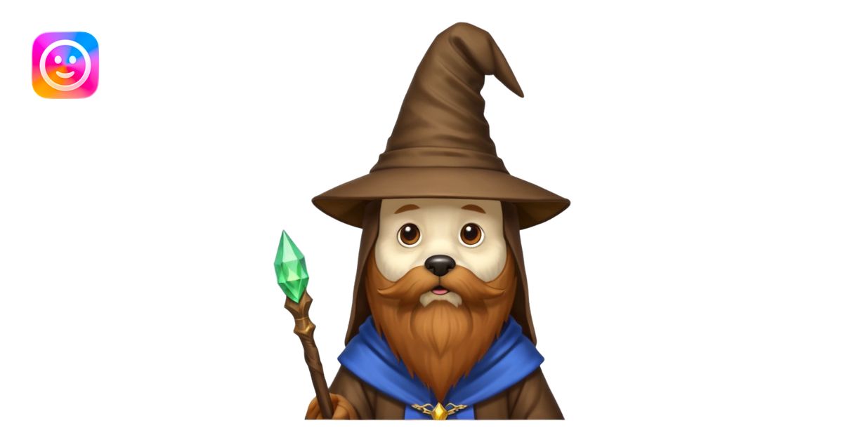 Dog wizard emoji | AI Emoji Generator