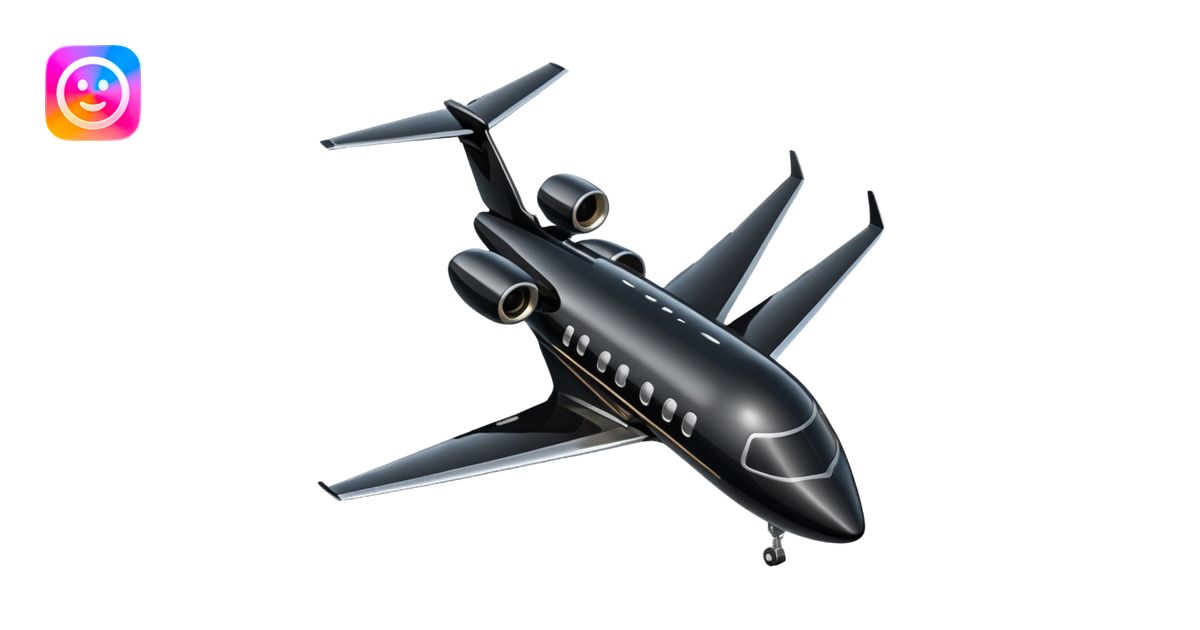 Black private jet emoji | AI Emoji Generator