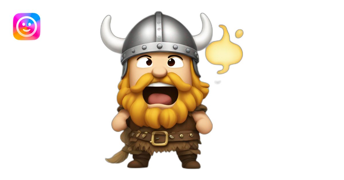 Viking farting emoji | AI Emoji Generator