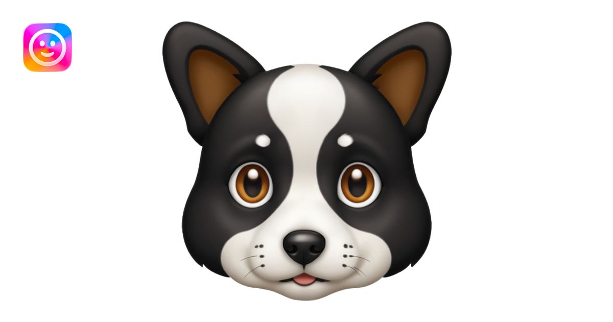 black and white dog spotted emoji | AI Emoji Generator