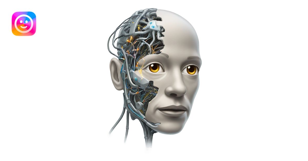 cyborg with a brain emoji | AI Emoji Generator