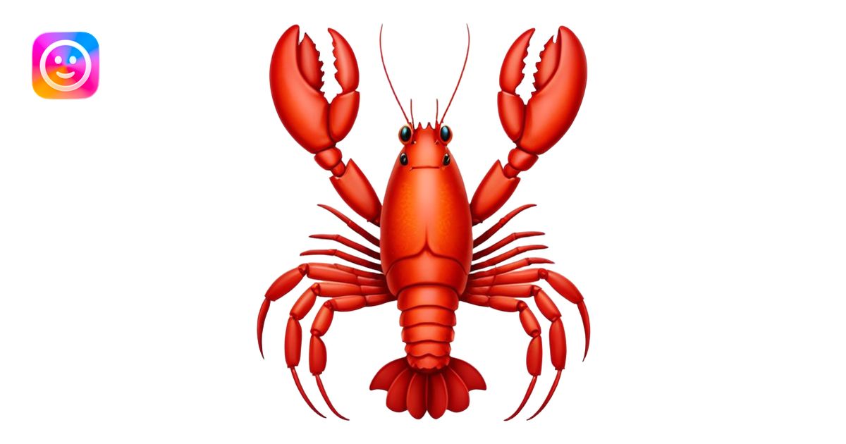 Chinese lobster wings as biped legs red skin emoji | AI Emoji Generator