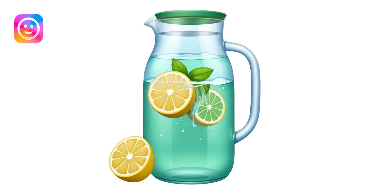 Una jarra de agua de sabor emoji | AI Emoji Generator