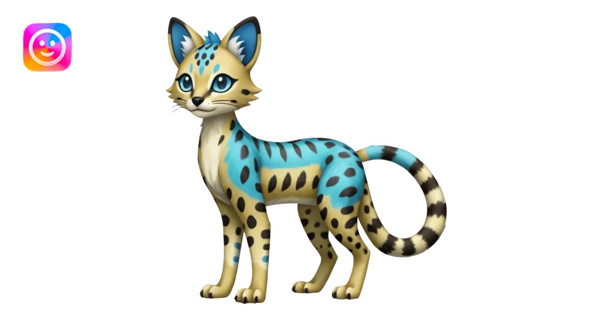 Colorful Meloetta-Sergal-Serval-Civet-Genet-Pokémon-Digimon-Fakémon ...