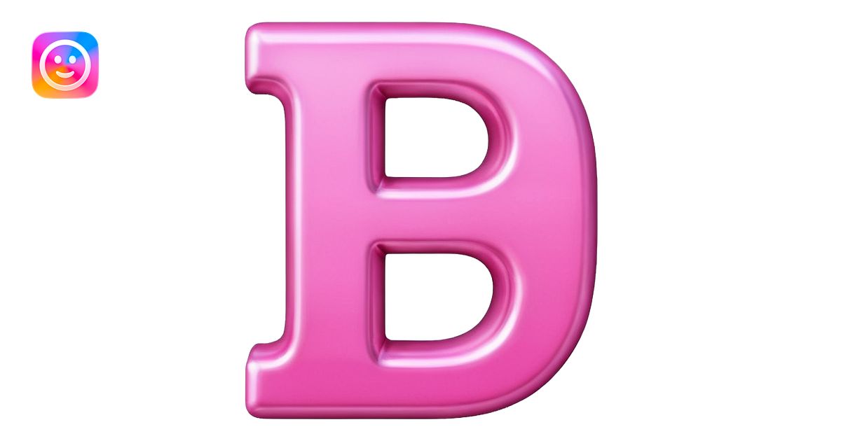 mix color pinks 3d letter p emoji | AI Emoji Generator