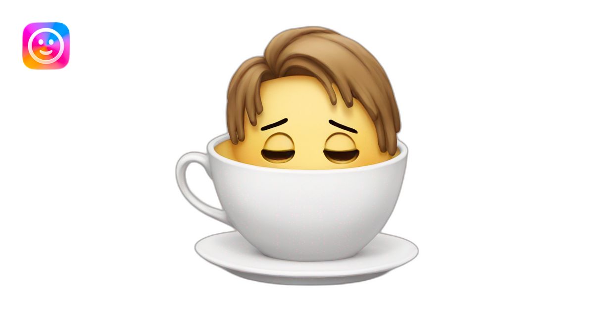 Crying with tears sad cute teacup emoji | AI Emoji Generator