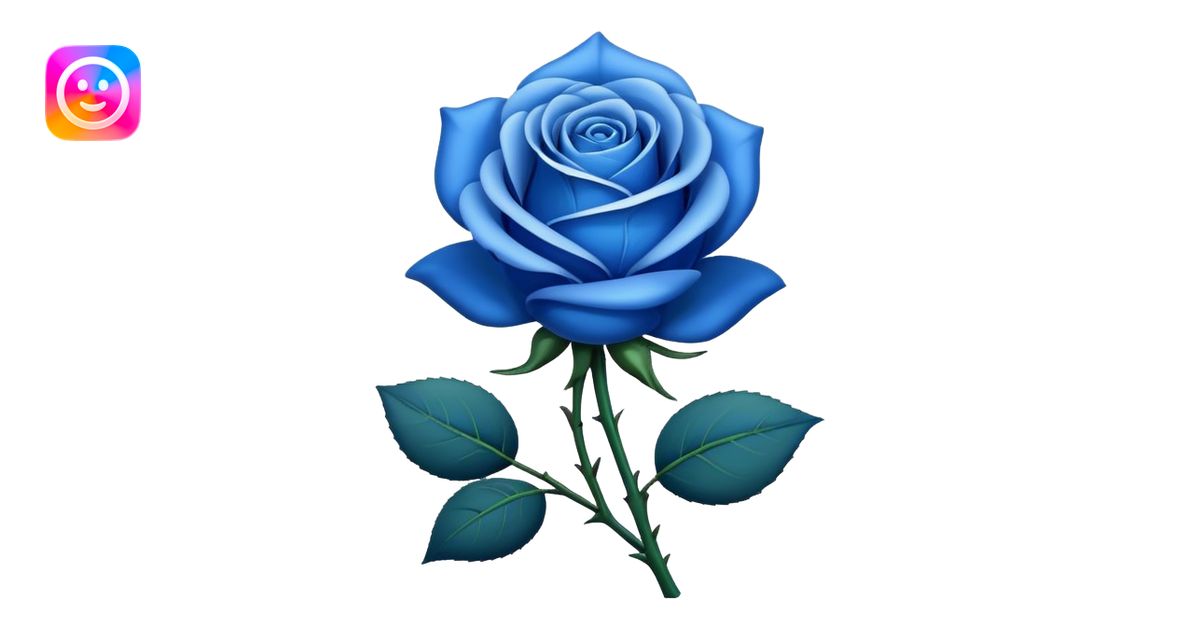 Blue rose emoji | AI Emoji Generator