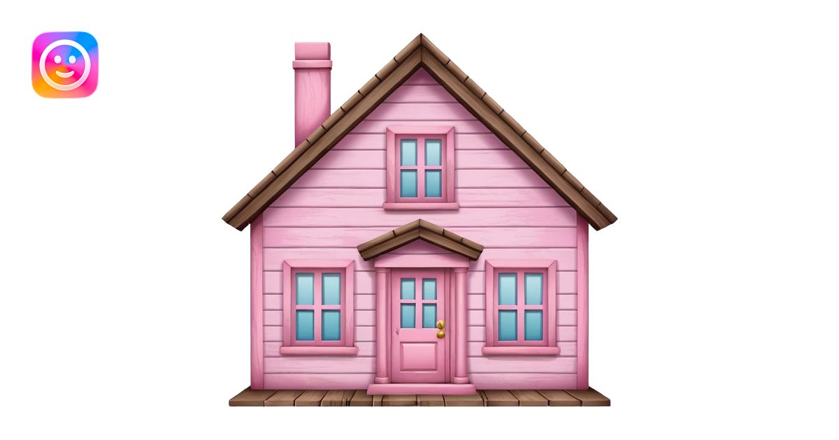 a pink home sign emoji | AI Emoji Generator