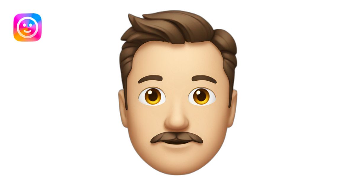 Elon Musk with a moustache emoji | AI Emoji Generator