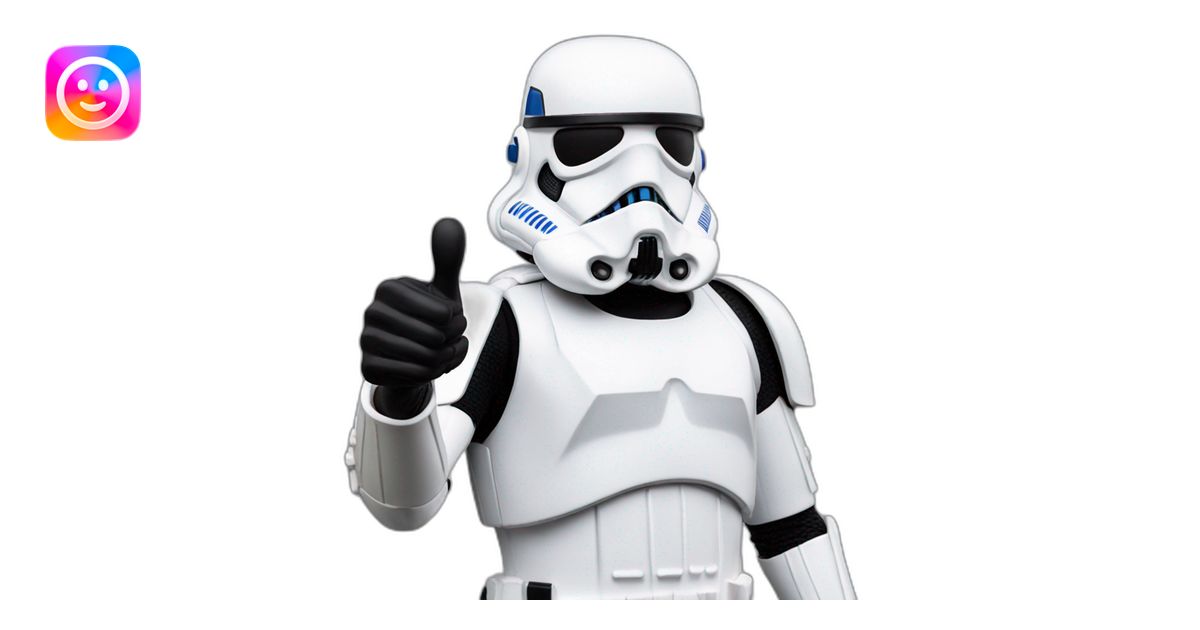 stormtrooper thumbs up emoji | AI Emoji Generator