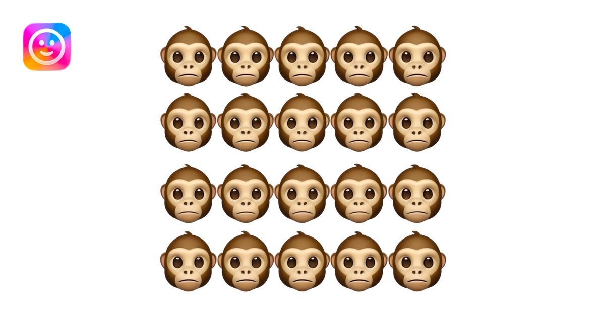 evolution sequence of creatures from fish to ape to human, apple emoji ...