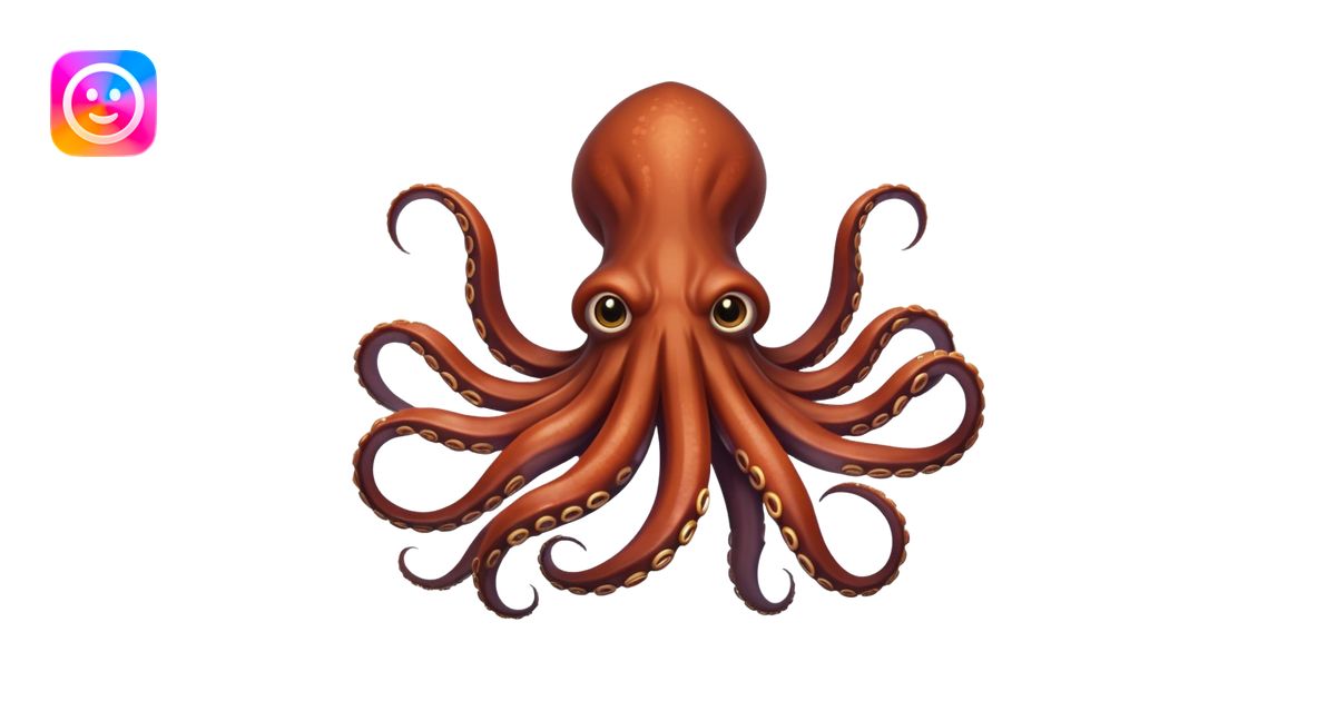 Giant Squid – Huge squid with long curling arms emoji | AI Emoji Generator