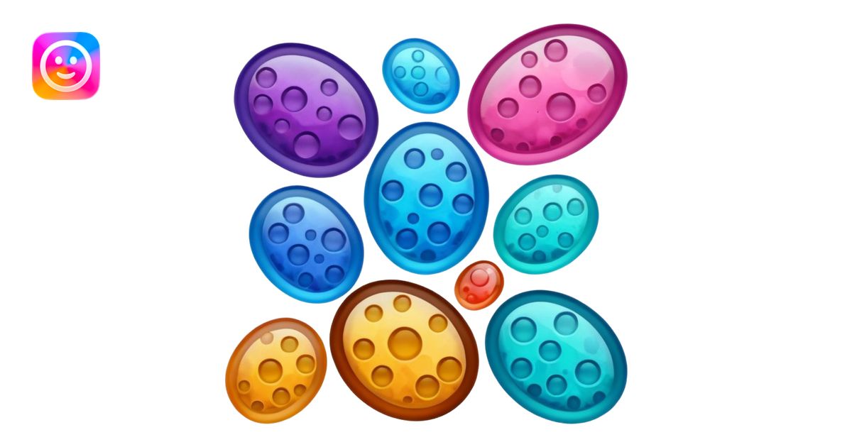 colorful stained cells histology emoji | AI Emoji Generator