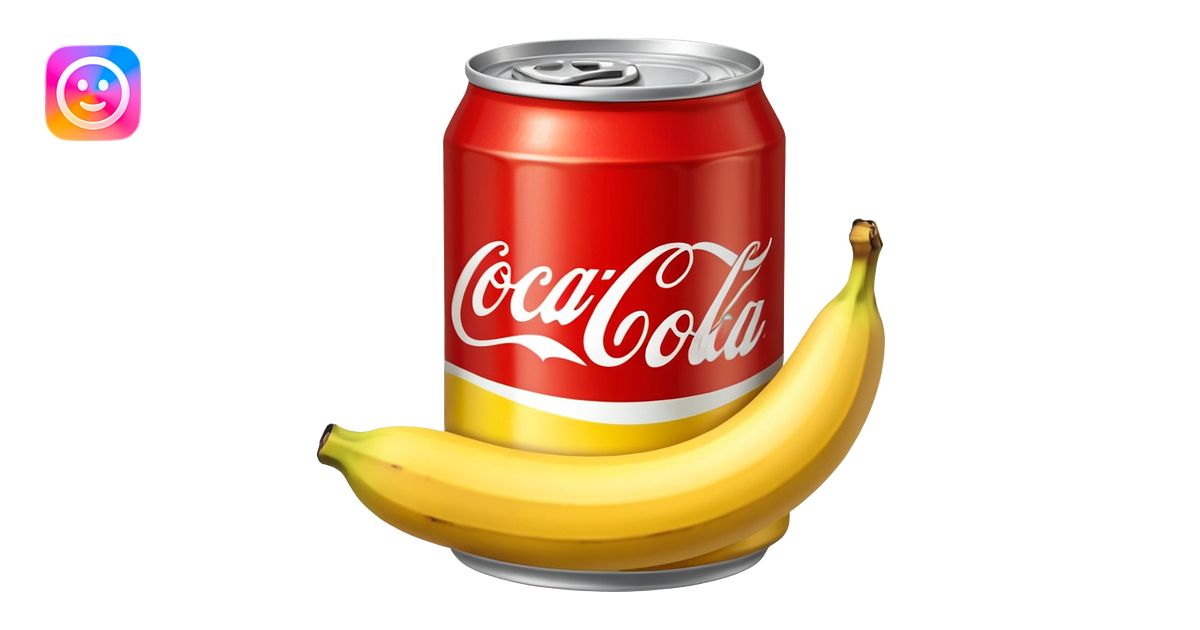 Create a can of coca cola vanilla with a banana color emoji | AI Emoji ...