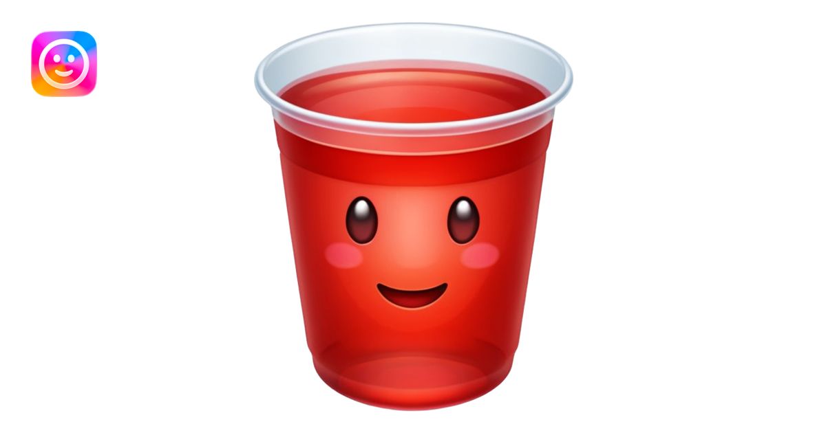 red jelly cup emoji | AI Emoji Generator