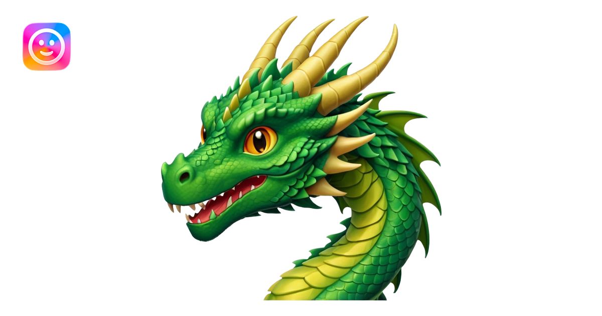 A realistic dragon emoji | AI Emoji Generator