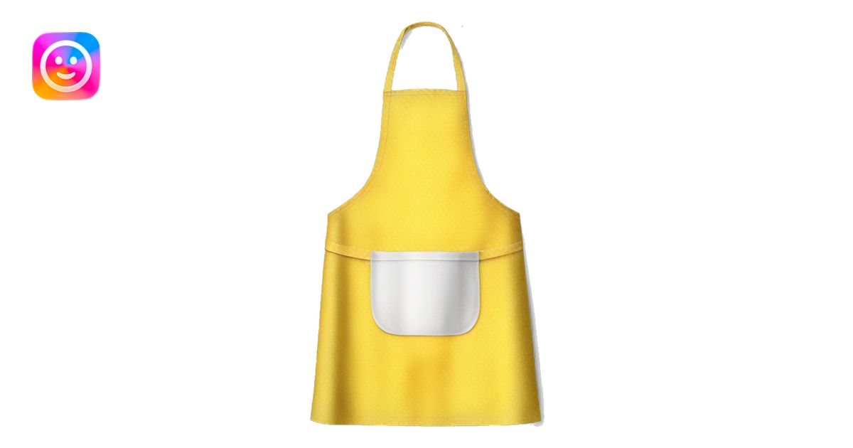 Realistic yellow kitchen apron isolated emoji | AI Emoji Generator