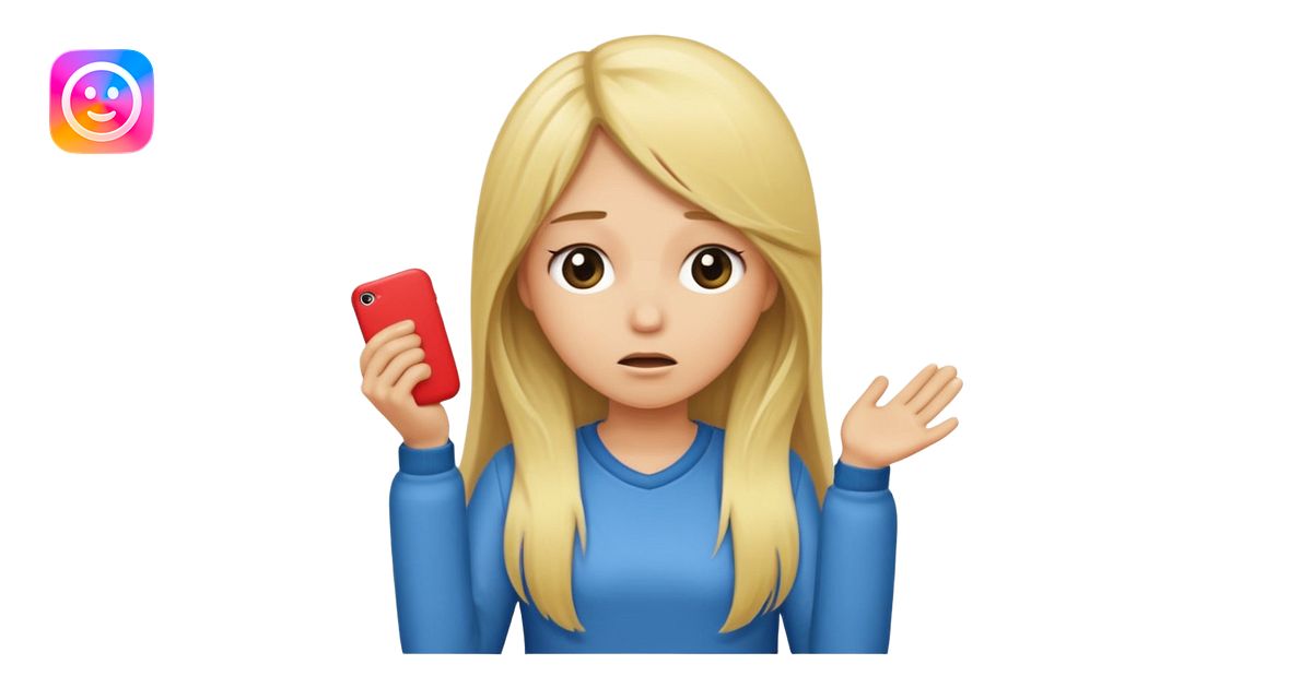 blonde cartoon girl long hair asking for a timeout emoji | AI Emoji ...