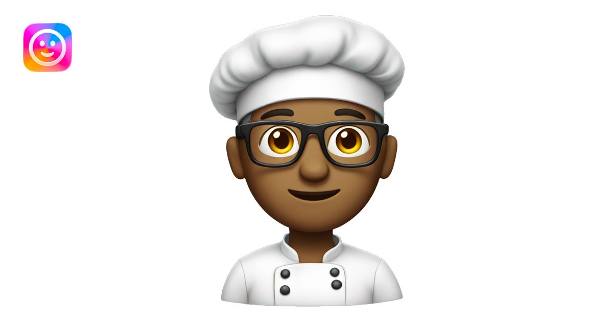 chef wearing glasses emoji | AI Emoji Generator