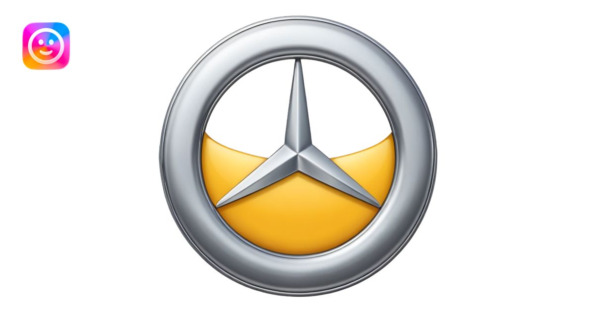 Mercedes logo in emojis emoji | AI Emoji Generator