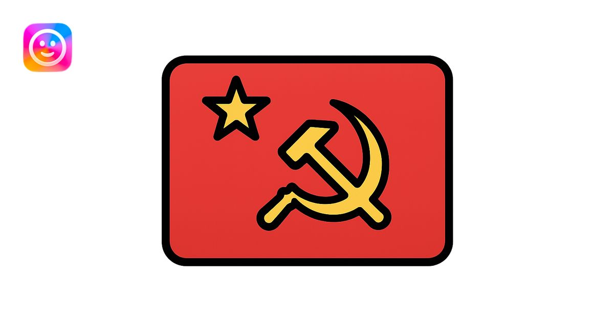 Soviet Union flag, minimalistic, flat design, red with gold hammer and ...
