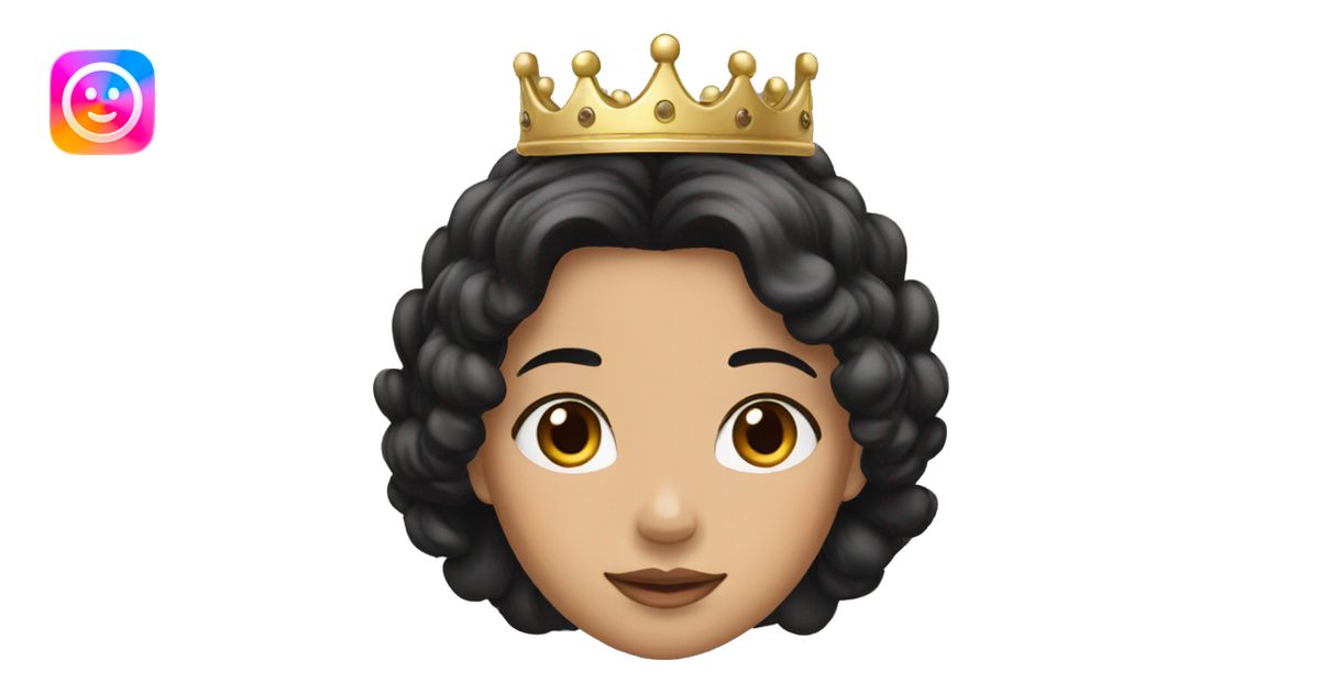princess crown WITH BLACK HAIR emoji | AI Emoji Generator