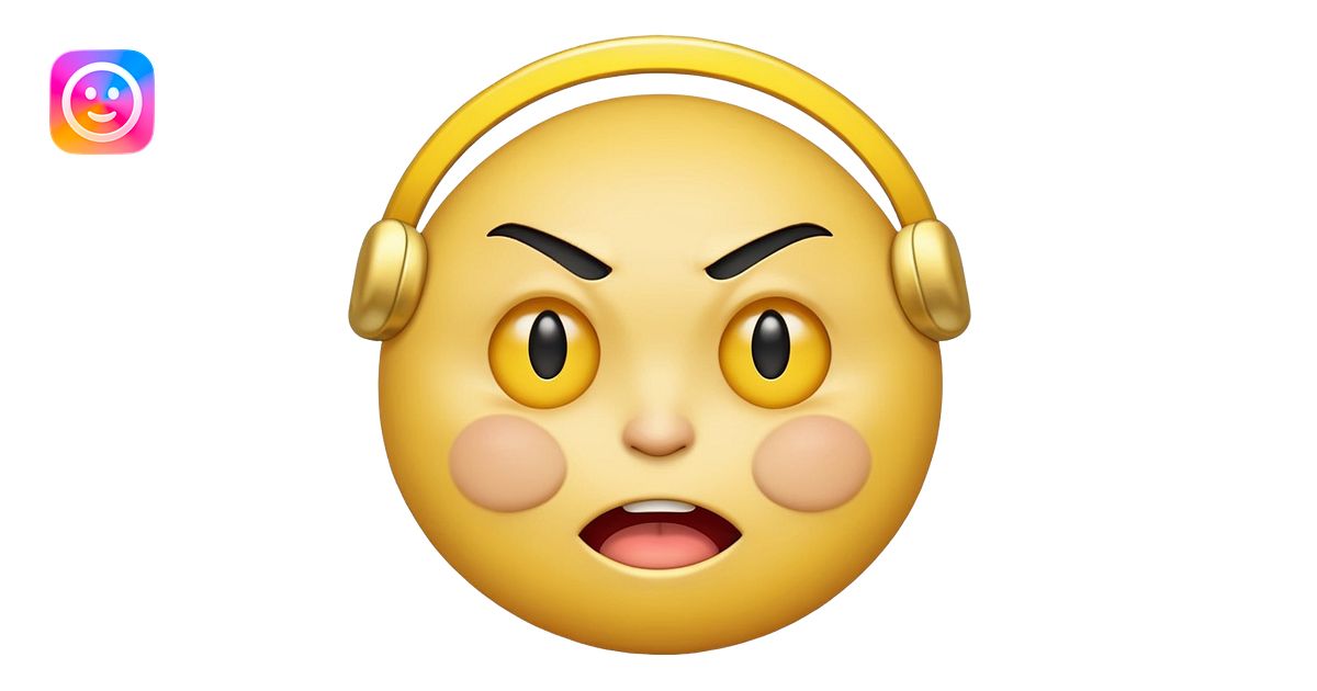 Yellow smiley face angry with a hallow angel emoji | AI Emoji Generator