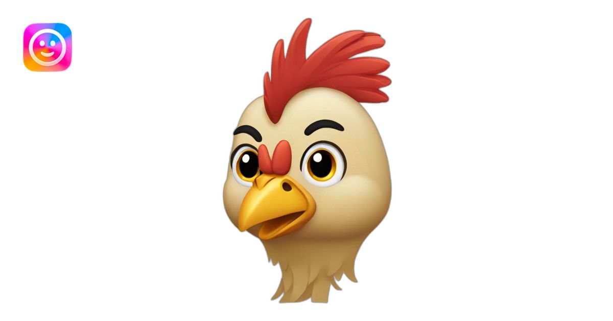 Gallina con peluca de milei emoji | AI Emoji Generator