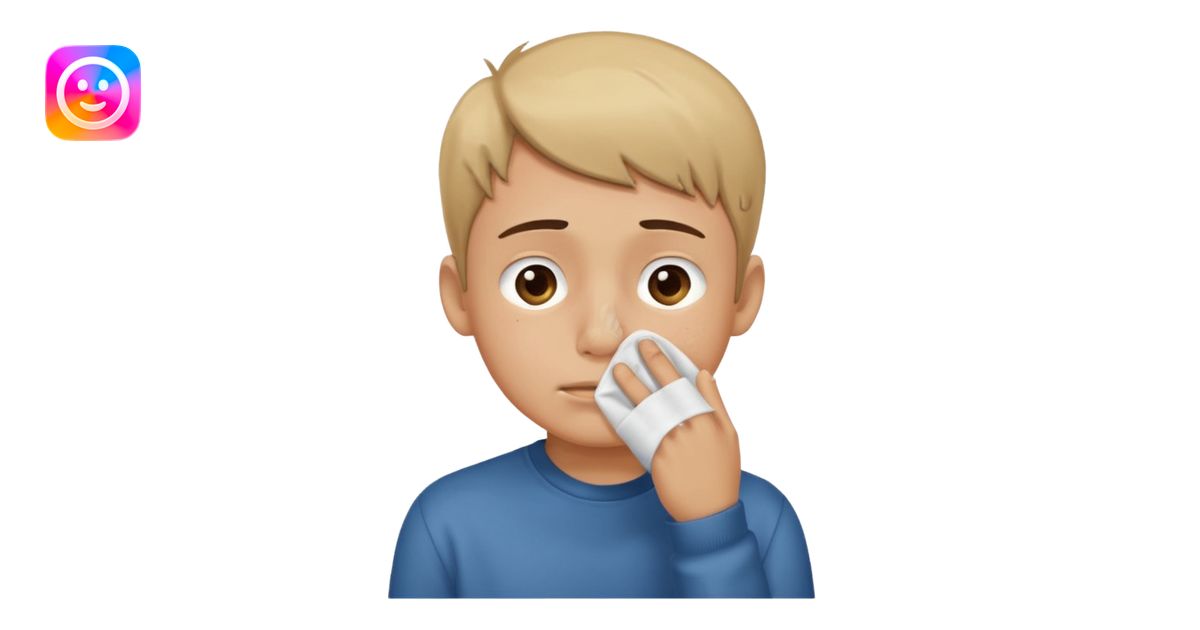 boy covering his nose due to bad smell emoji | AI Emoji Generator
