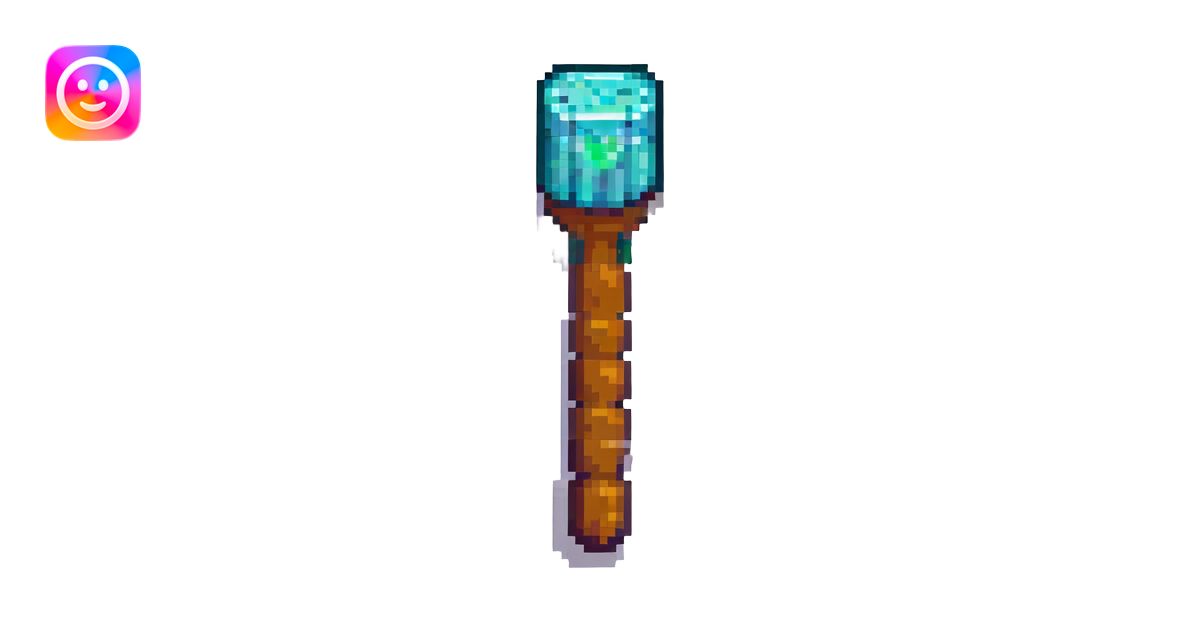 first-person view from Minecraft, pixelated hand holding a tool ...