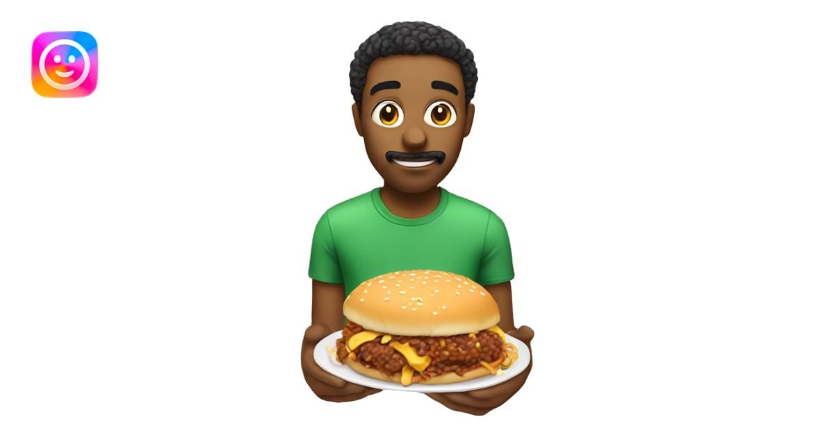 guy eating sloppy food emoji | AI Emoji Generator
