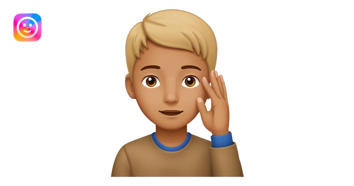 Sorry touch the ear emoji | AI Emoji Generator