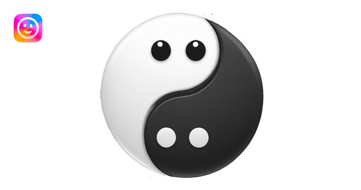 Yin and yang symbol emoji | AI Emoji Generator