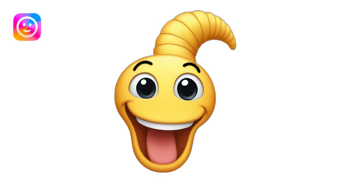 Smiling worm emoji | AI Emoji Generator